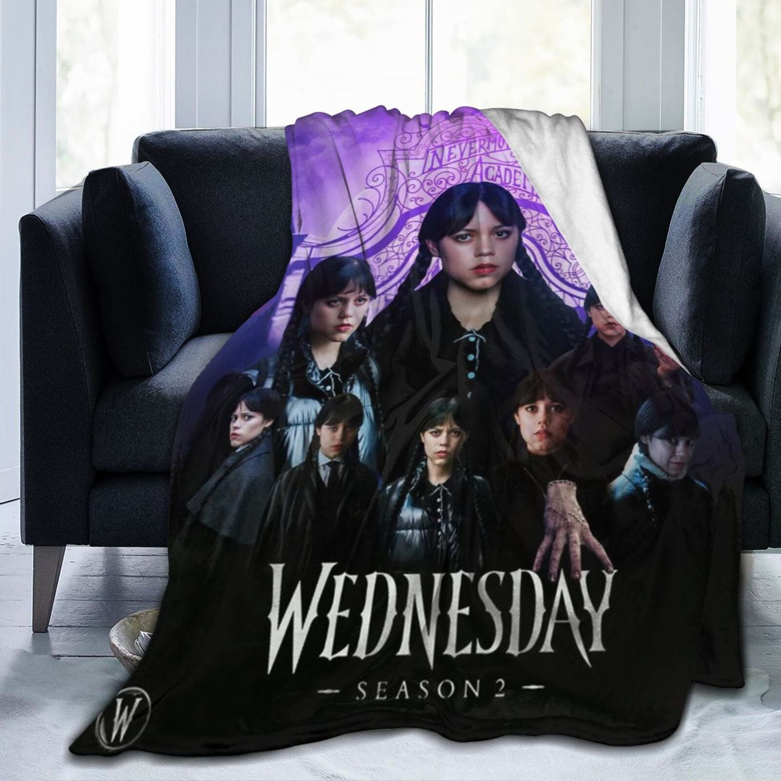 Wednesday Addams Season 2 Blanket - A soft, cozy, gothic Addams Family ...