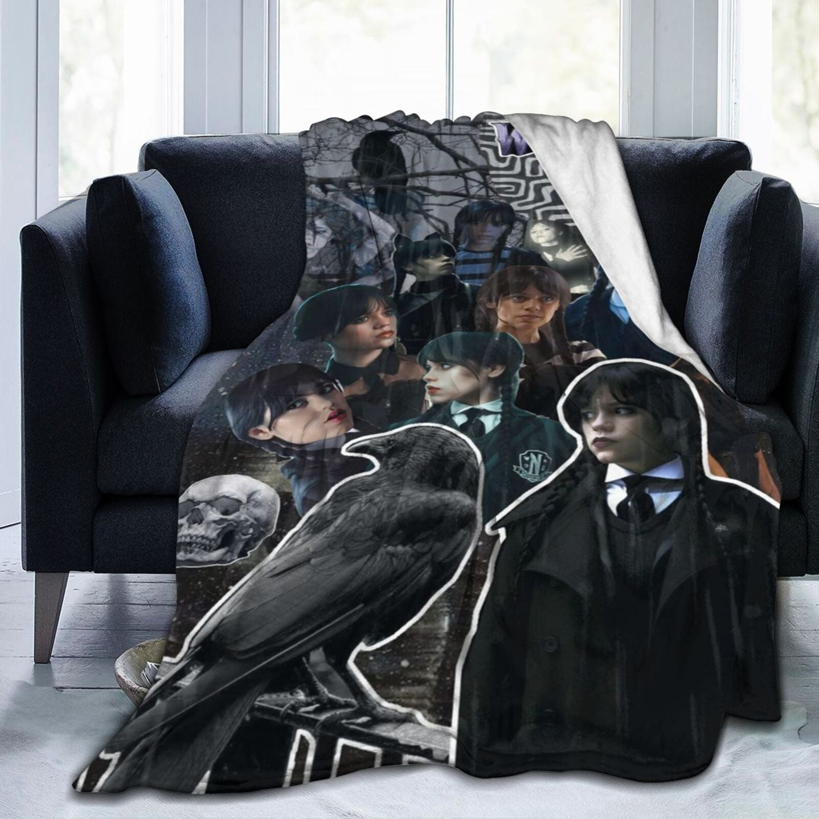 Wednesday Addams Season 2 Blanket - A soft, cozy, gothic Addams Family ...