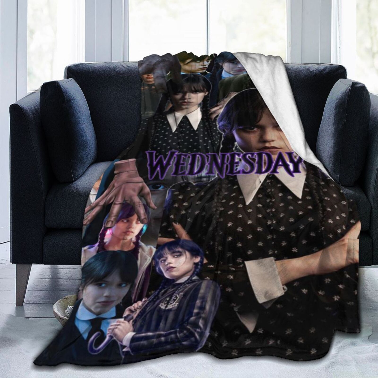 Wednesday Addams Season 2 Blanket - A soft, cozy, gothic Addams Family ...
