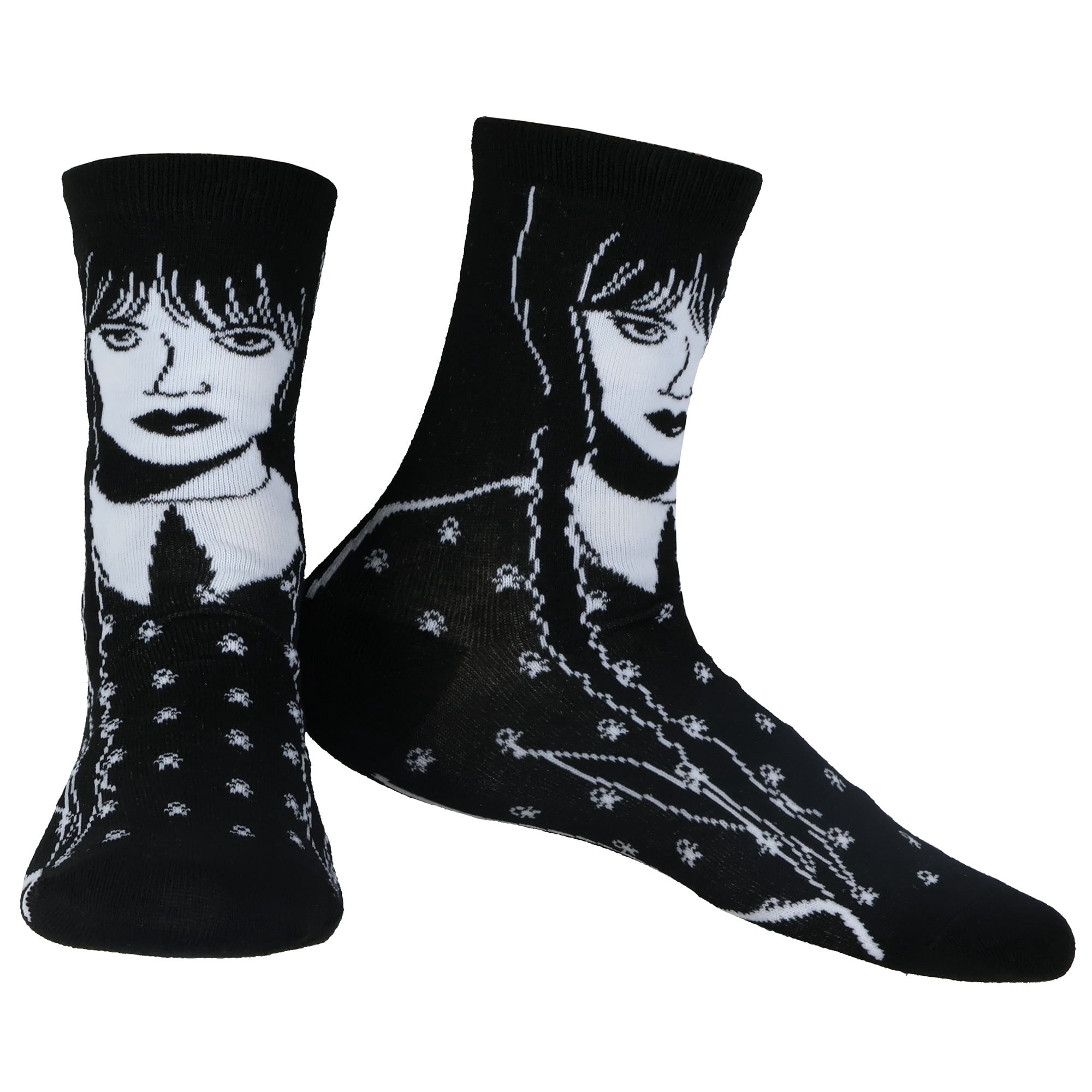Wednesday Addams Socks Women's Creepy Walk Juniors One Size Crew Sock ...