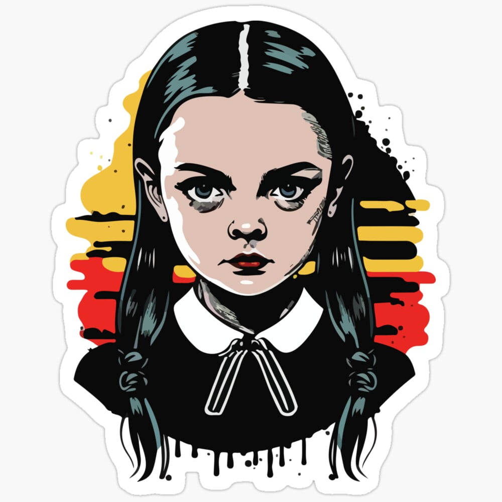 Wednesday Addams Sticker Phone Decal Water Bottle Stickers Car Decals ...