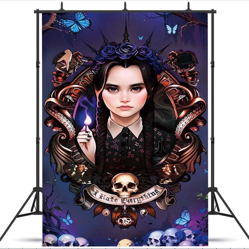 Wednesday Addams Taspestry Wall Decor Backdrop Banner Party Supplies ...