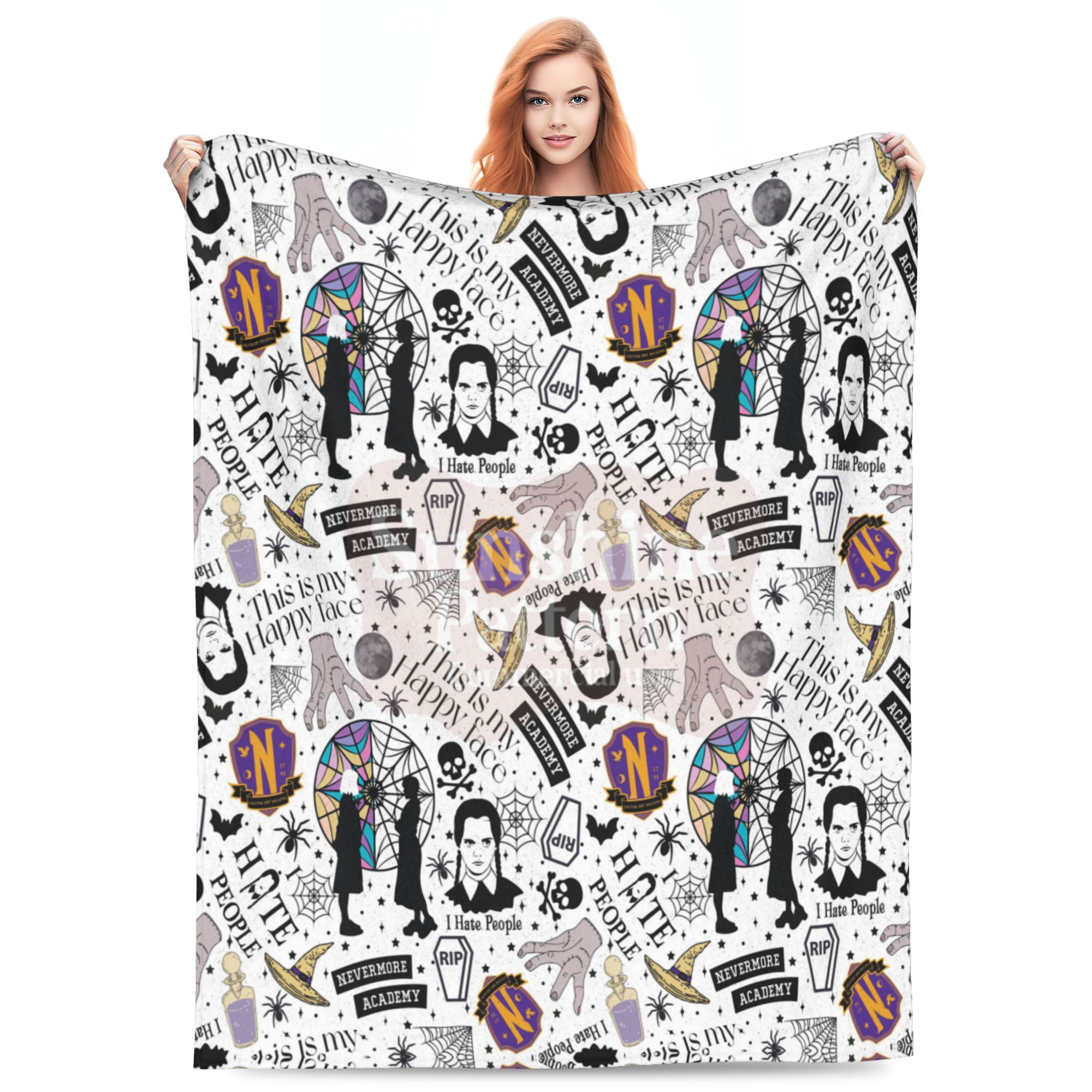 Wednesday Addams Throw Blanket, Ultra Soft Cozy Luxury Fleece Blanket ...