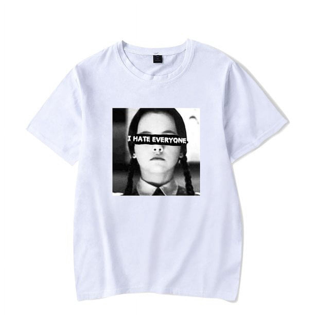 Wednesday Addams Tshirt Jenna Ortega Merch Crewneck Short Sleeve Tee ...