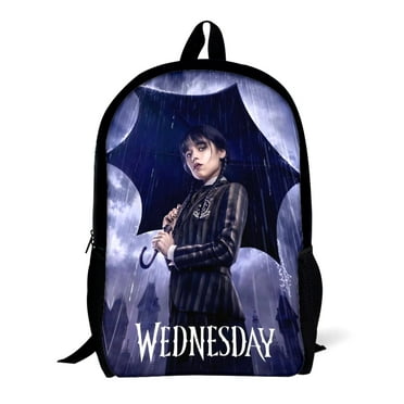 Wednesday Addams Nevermore Academy Kids Backpack with Cello Print and ...