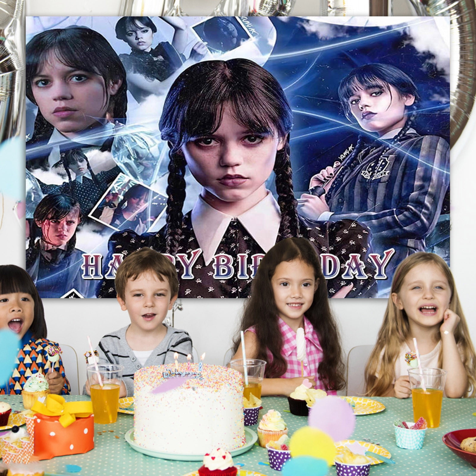Wednesday Balloon Birthday Party Decoration, Addams Family Birthday ...