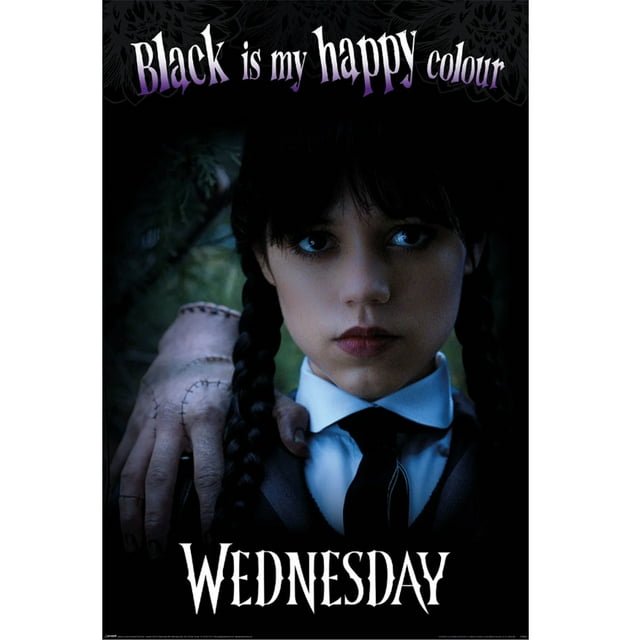 Wednesday Black Is My Happy Colour Poster - Walmart.com