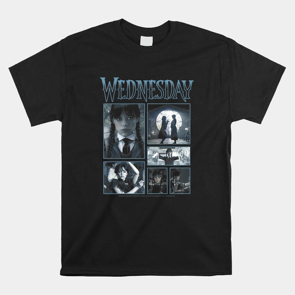 Wednesday Dark Dancing Queen Wednesday Panels And Logo Shirt - Walmart.com