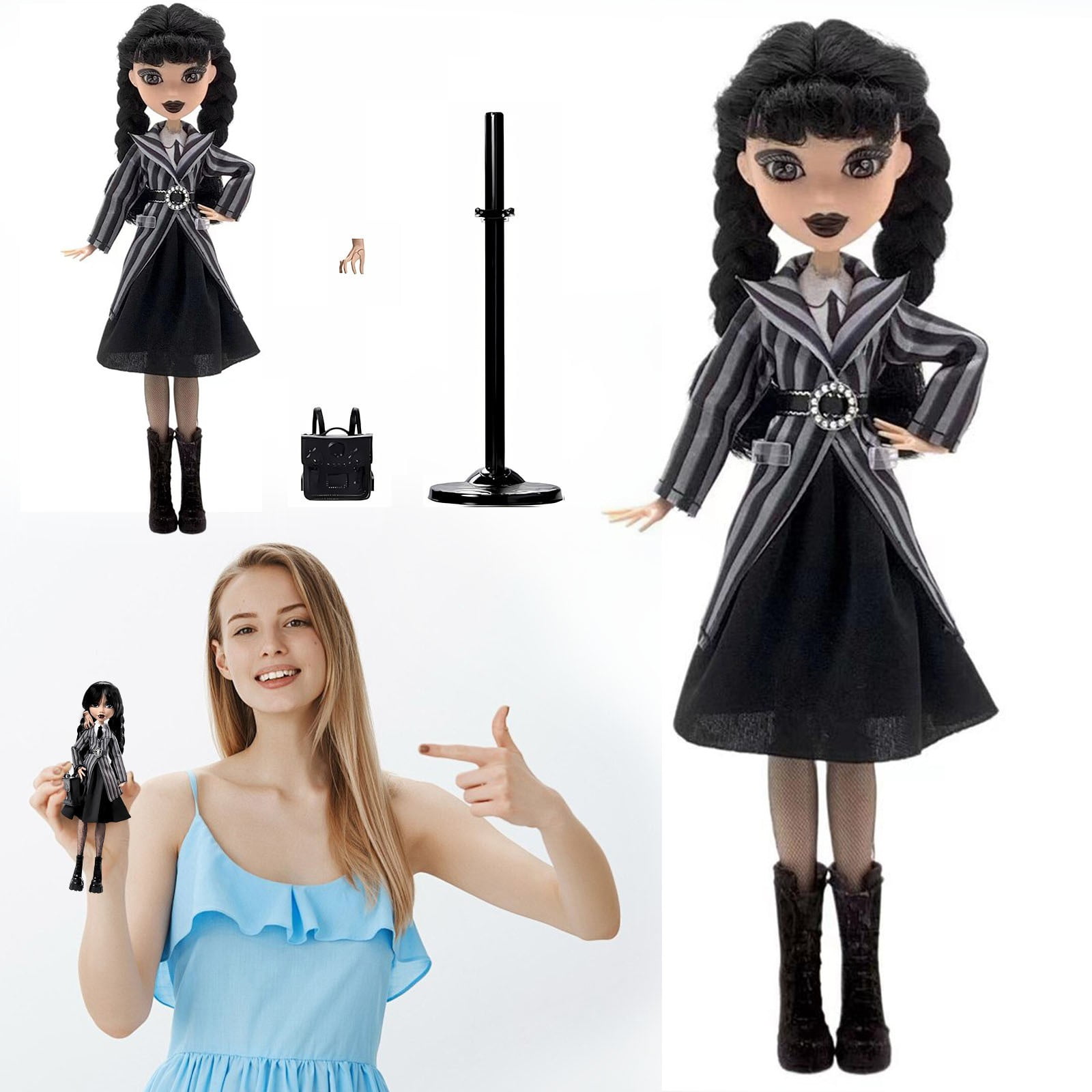 Wednesday Doll, Rave’N Wednesday Collectible in Black Gothic Gown ...