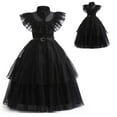 Wednesday Dress for Kids Girls, Addams Family Cosplay Outfit Costumes ...