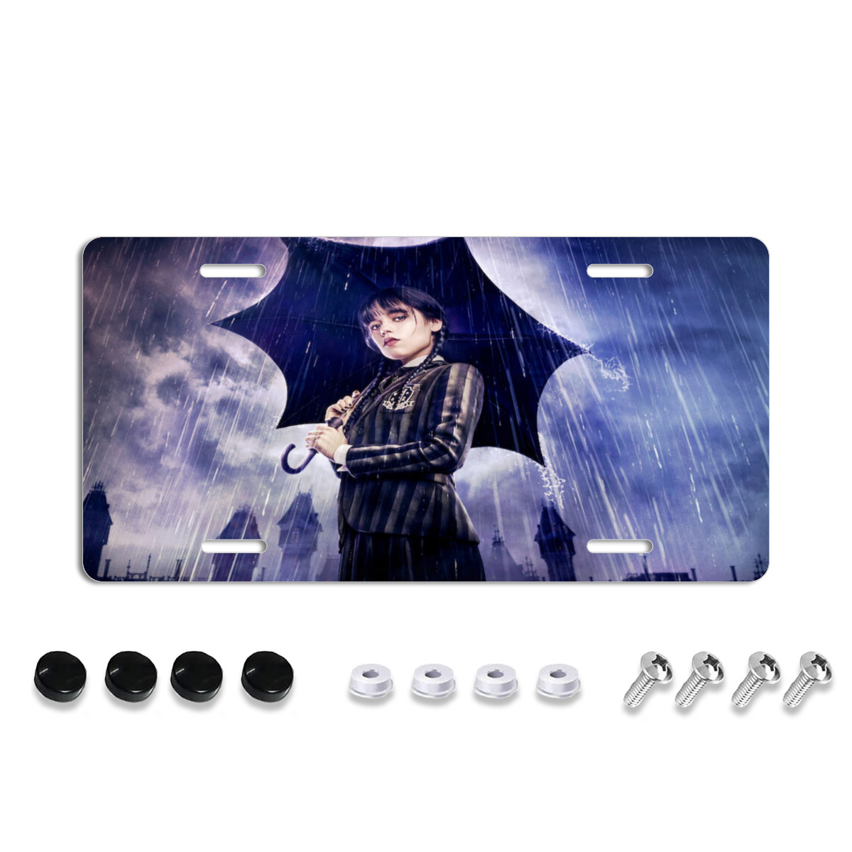 Wednesday License plate cover, 1 piece snap-on license plate cover ...