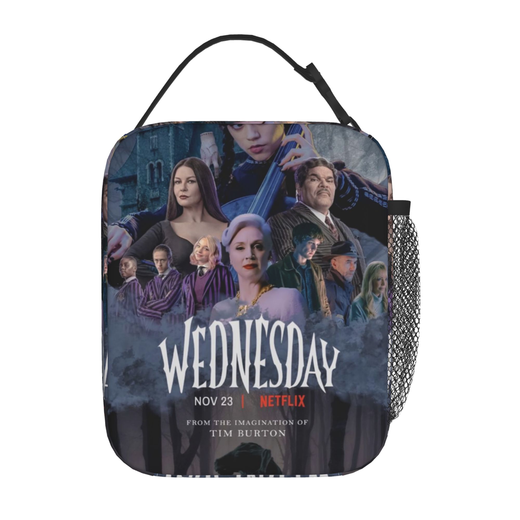 Wednesday Lunch Bag, Reusable Insulated Lunch Box, Portable Food Cooler ...