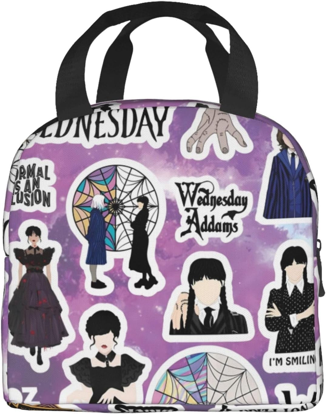 Wednesday Lunch Bag, Thermal Bag Cartoon Insulation Bag Anime Tote ...