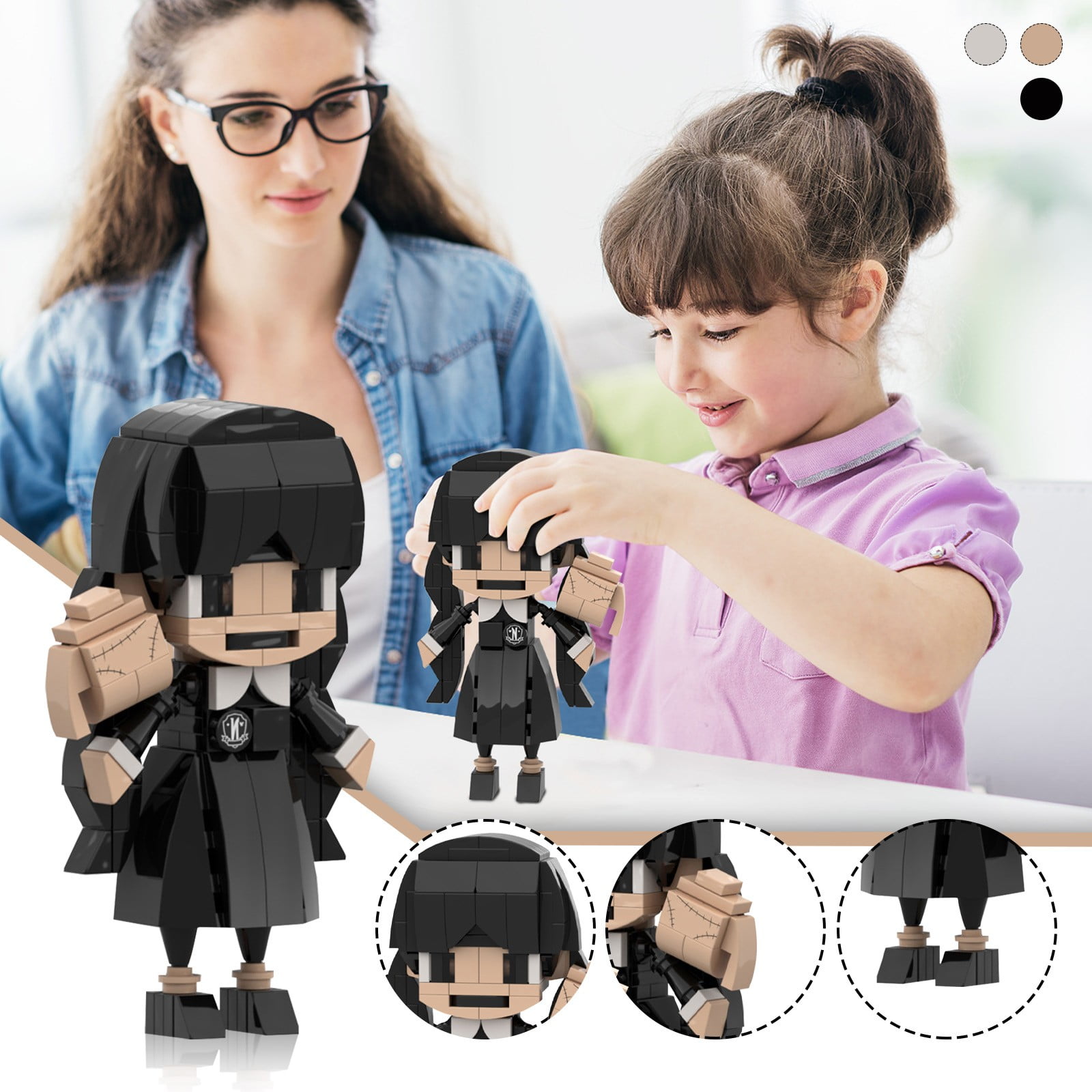 Wednesday Model 160 Pieces from TV Series - Building Set, Compatible ...