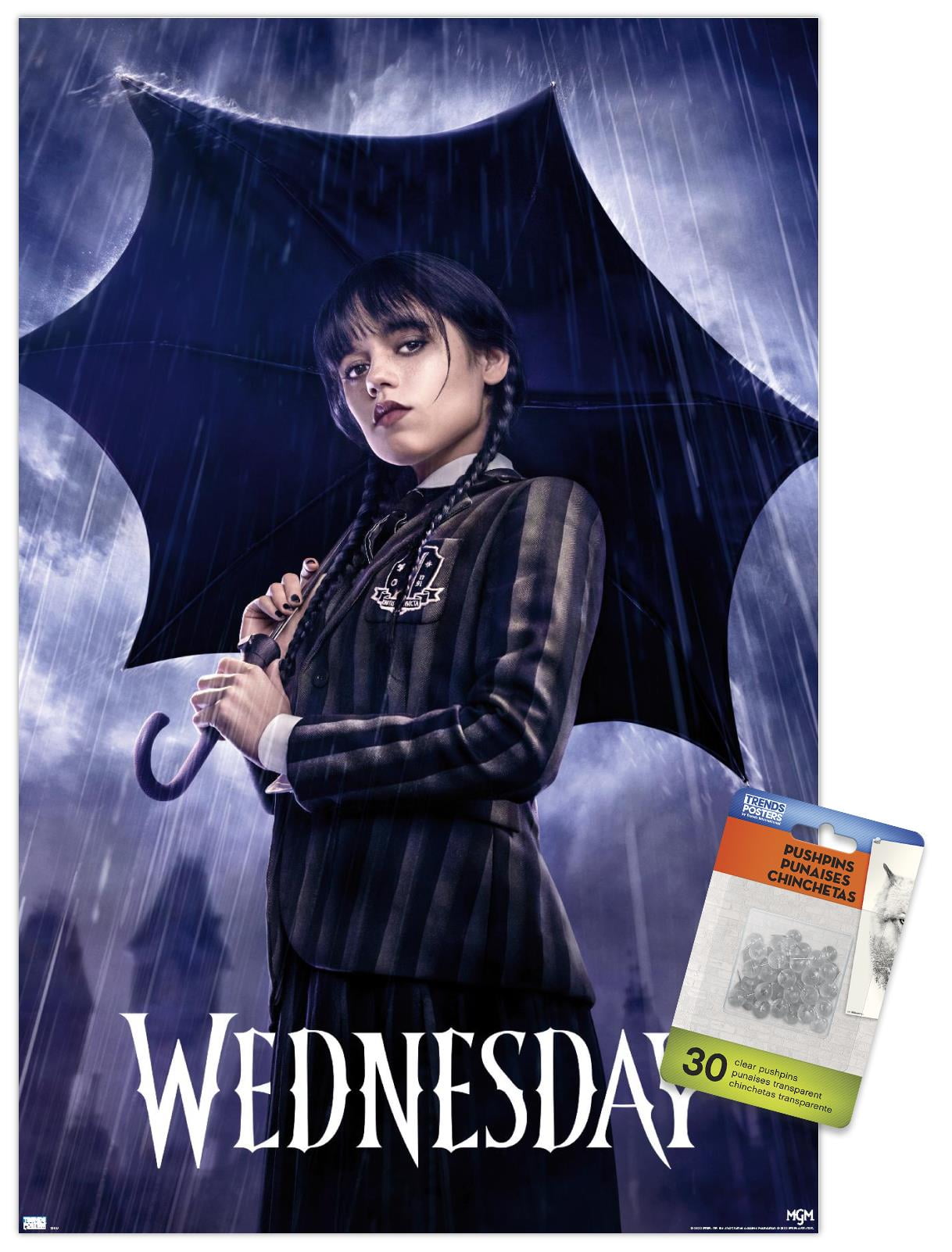 Wednesday - One Sheet Wall Poster with Push Pins, 14.725" x 22.375 ...