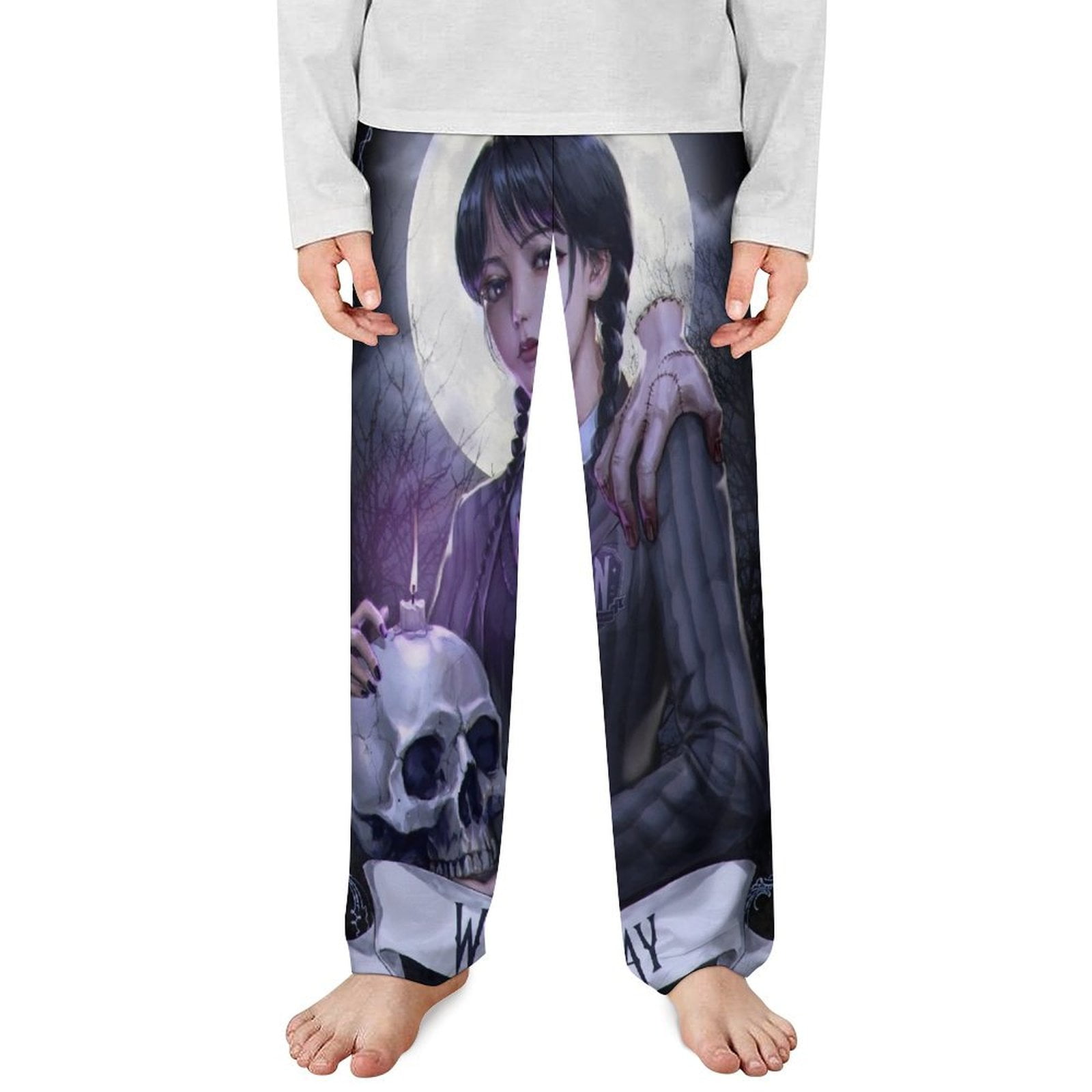 Wednesday Pajama Pants Children's Straight Leg Lounge Bottoms Printed ...