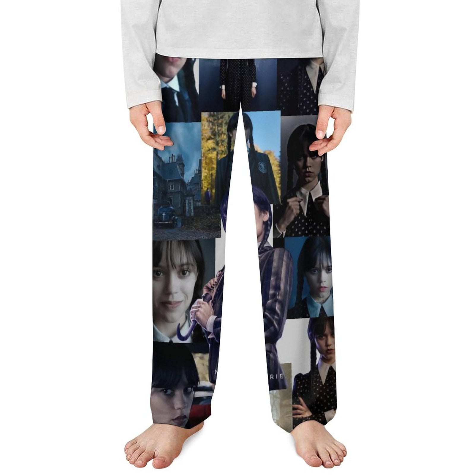 Wednesday Pajama Pants Children's Straight Leg Lounge Bottoms Printed ...