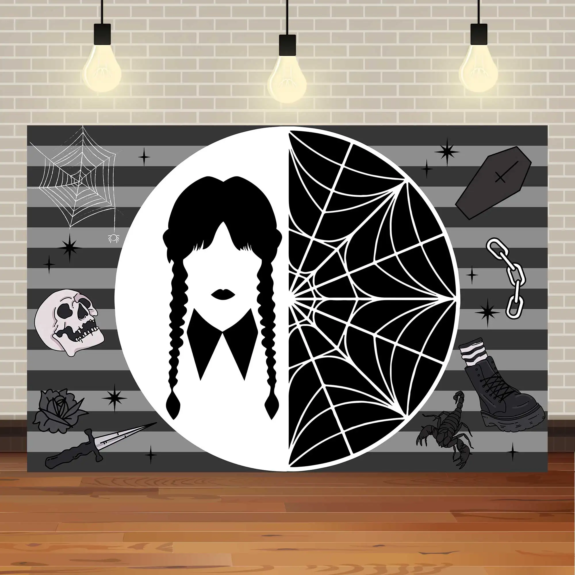 Wednesday Party Photo Backdrop Happy Birthday Photography Background ...