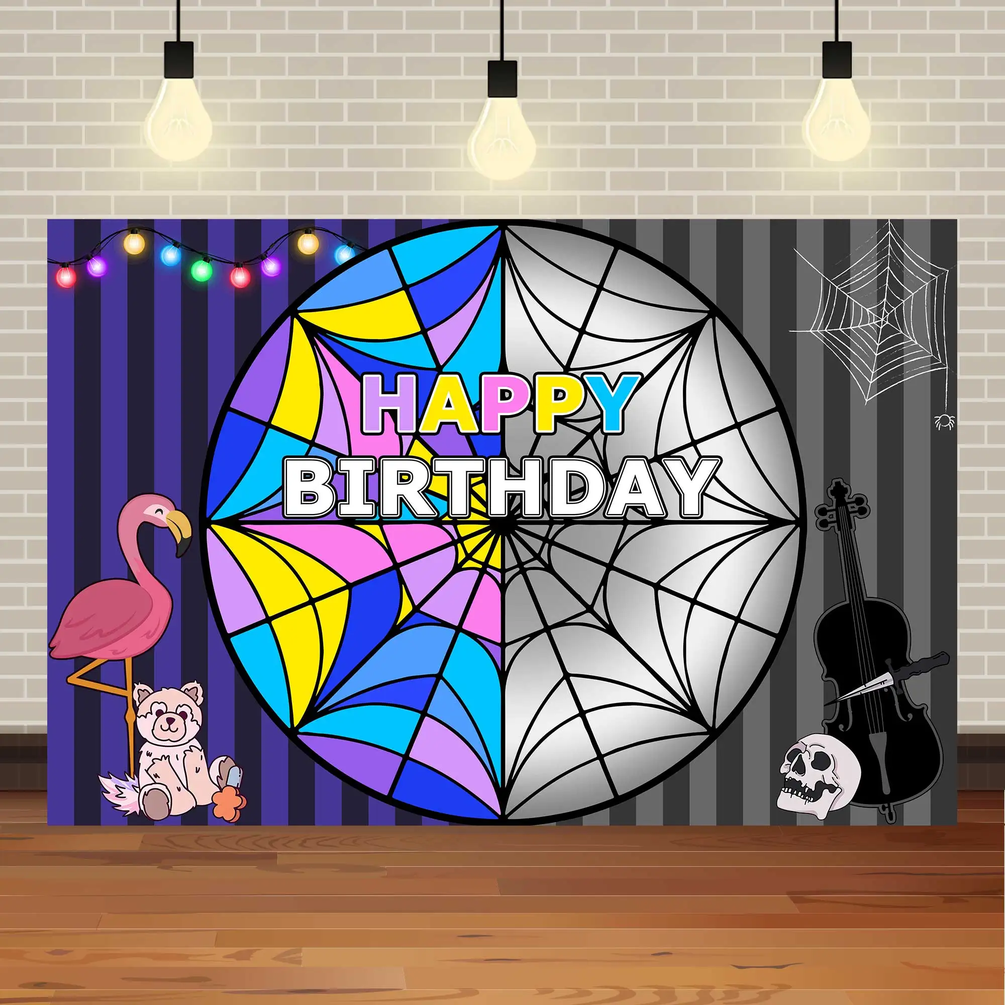 Wednesday Party Photo Backdrop Happy Birthday Photography Background ...