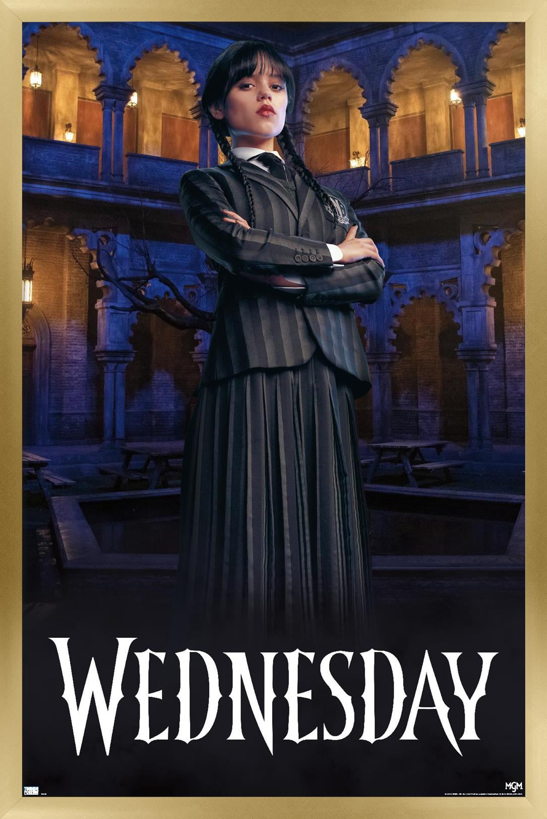 Wednesday - Portrait Wall Poster, 14.725" x 22.375" Framed - Walmart.com