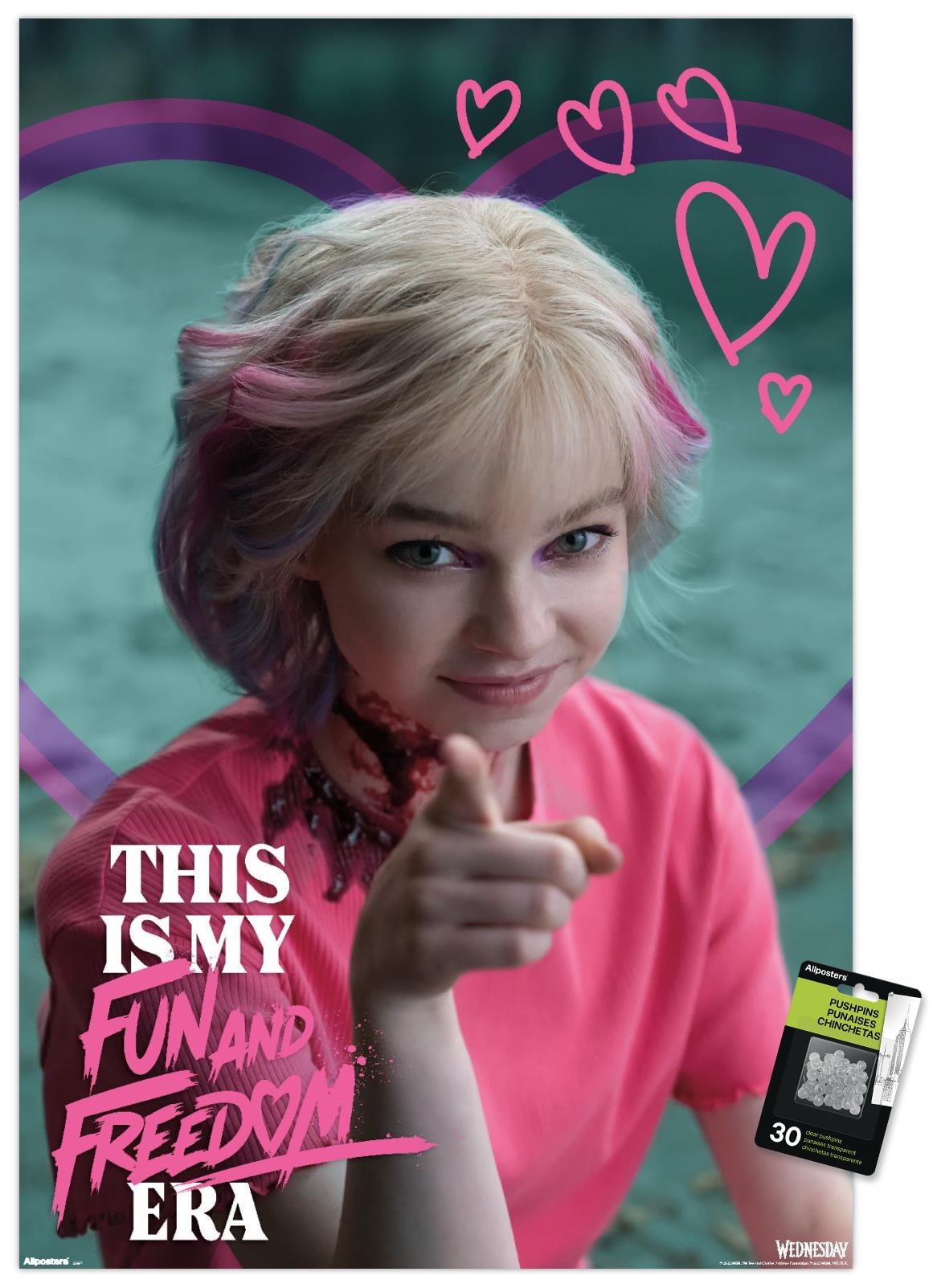 Wednesday: Season 2 (2025) - Enid Fun And Freedom Wall Poster with Push ...