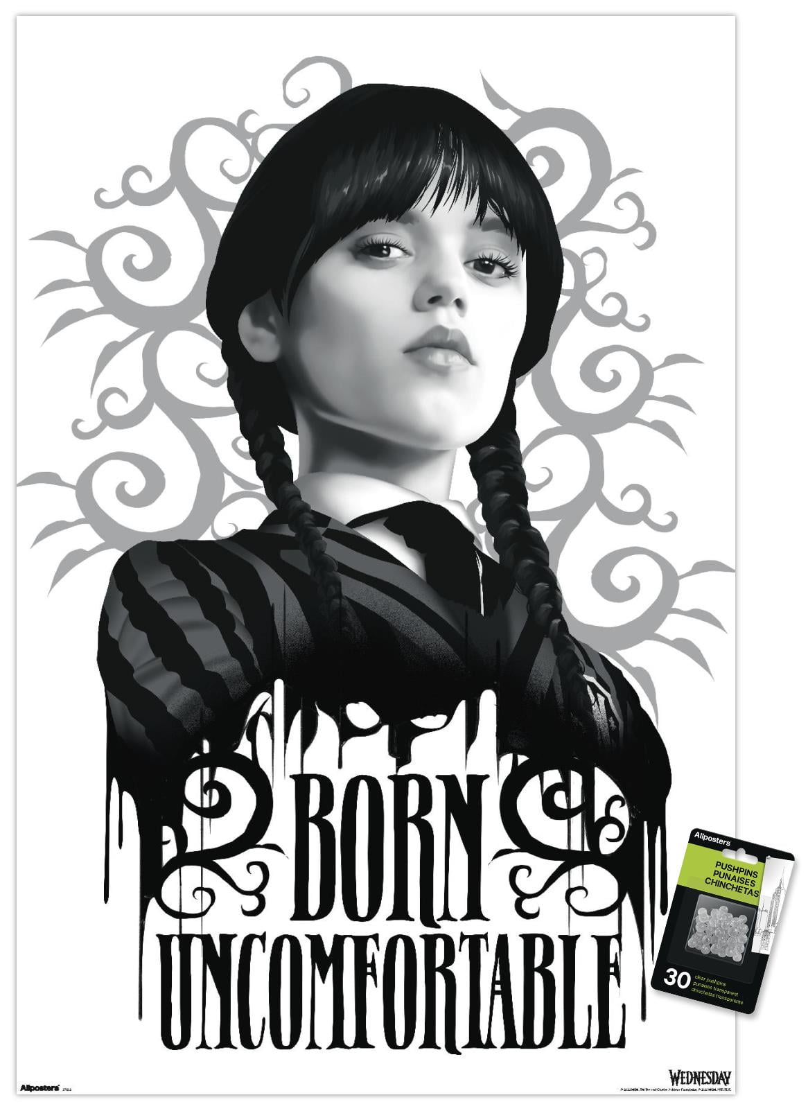 Wednesday: Season 2 (2025) - Wednesday Born Uncomfortable Wall Poster ...