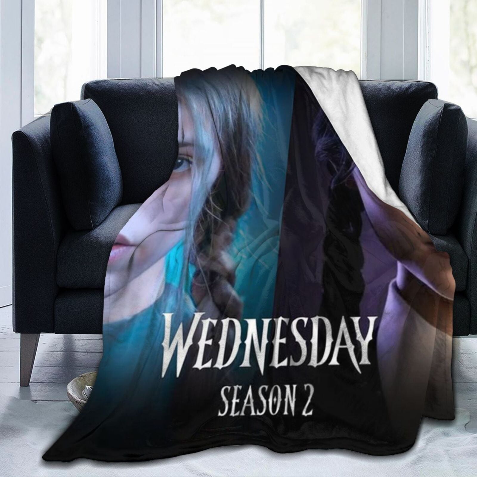 Wednesday Season 2 Gothic Blanket - Soft Lightweight Addams Family Bed ...