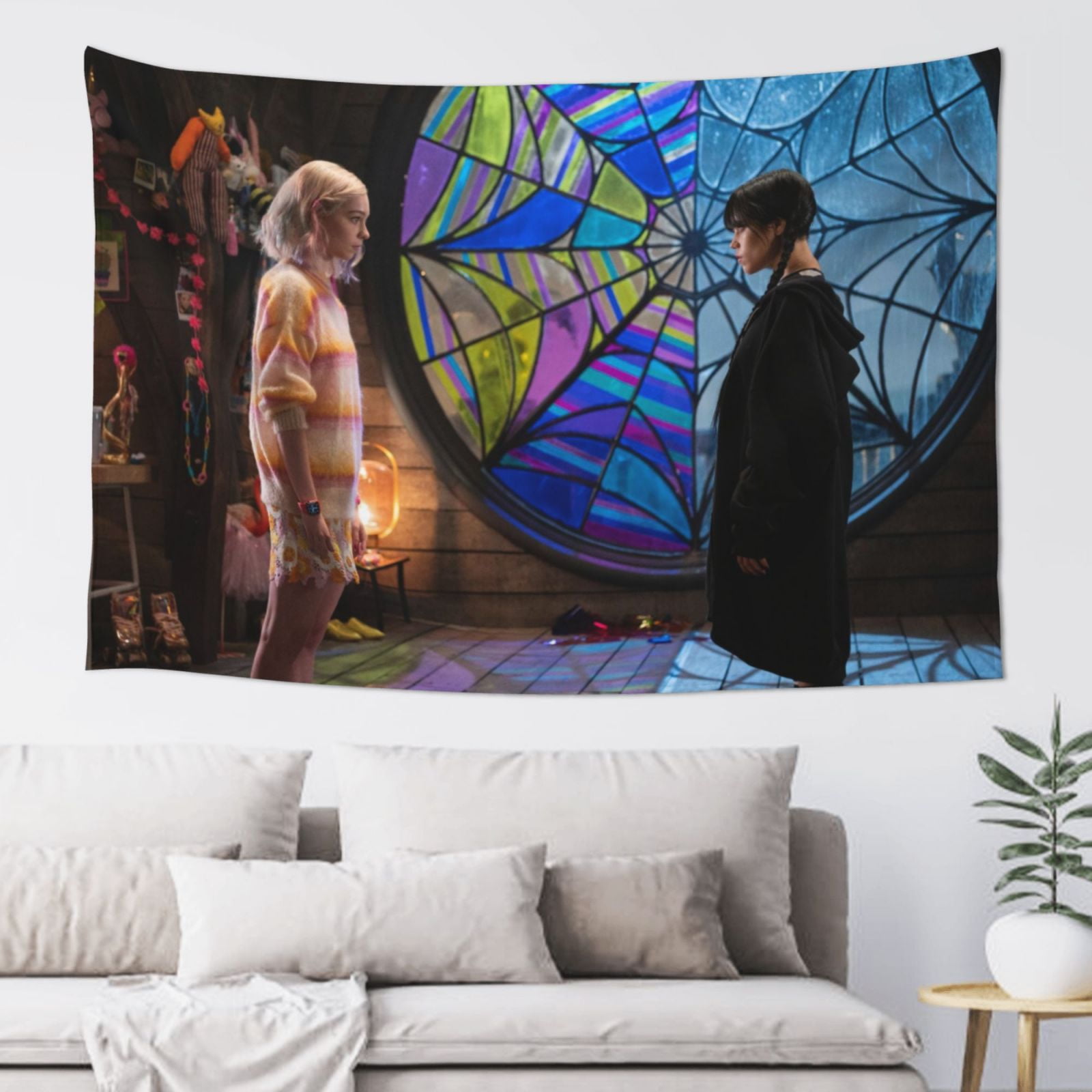"Wednesday Season 2 Inspired Tapestry - Gothic Horror Wall Hanging ...