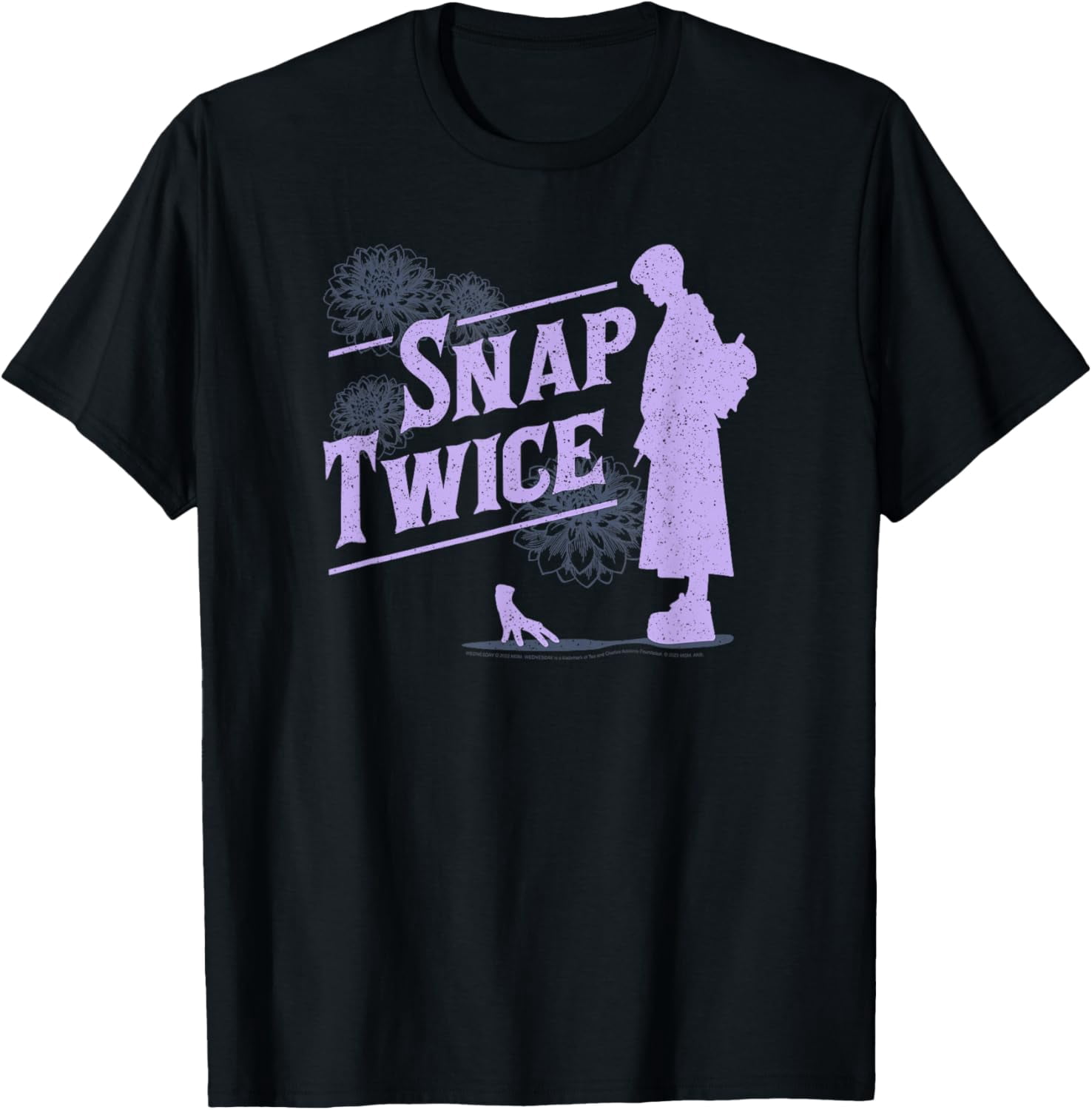 Wednesday Snap Twice Thing & Wednesday Silhouette Logo T-ShirtBrand ...