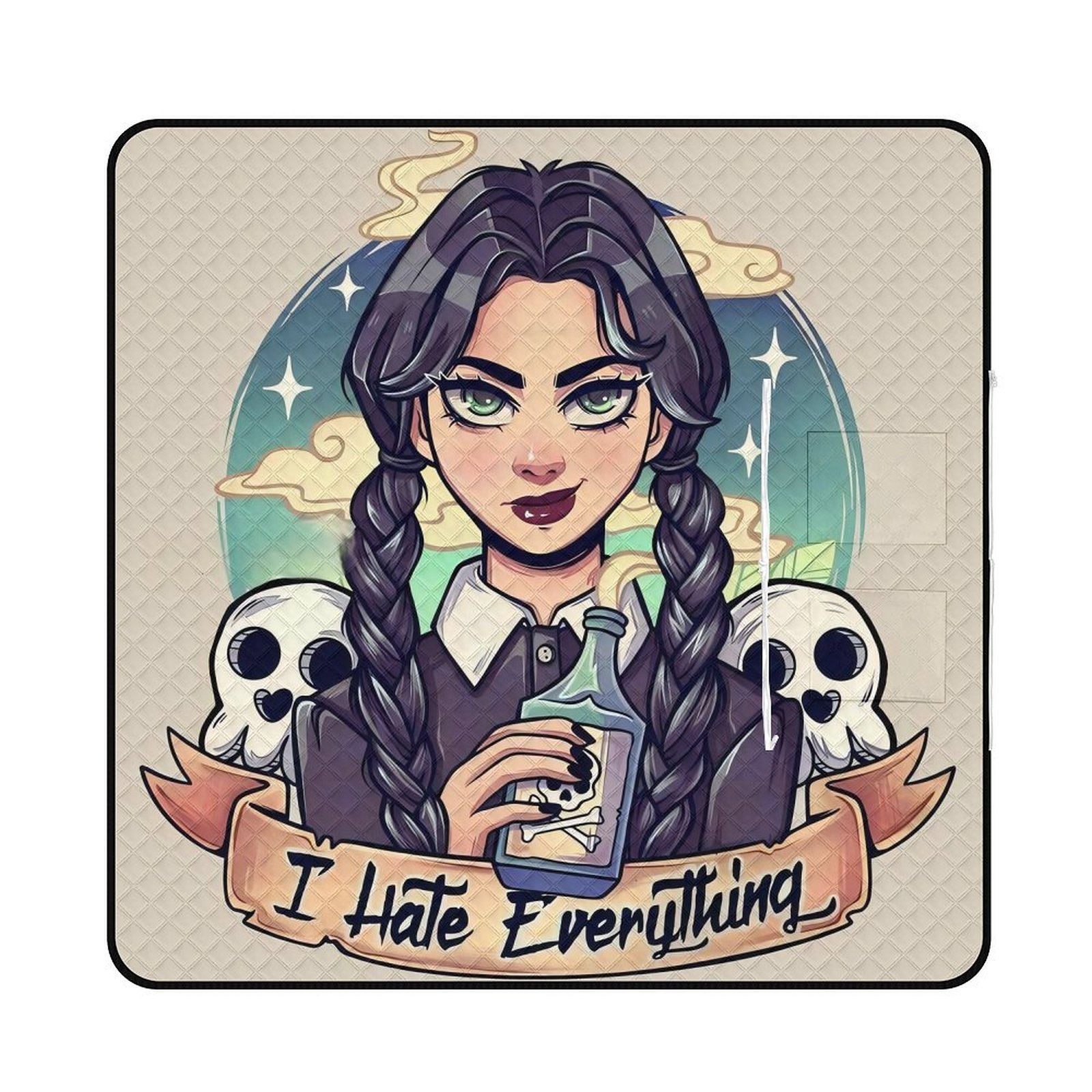 Wednesday Waterproof Foldable Beach Blanket Picnic Mat Tote Perfect for ...