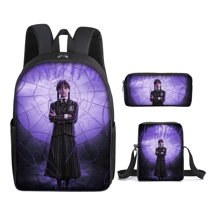Wednesday/Wednesday Addams Primary Backpack Shoulder Bag Pencil Case ...