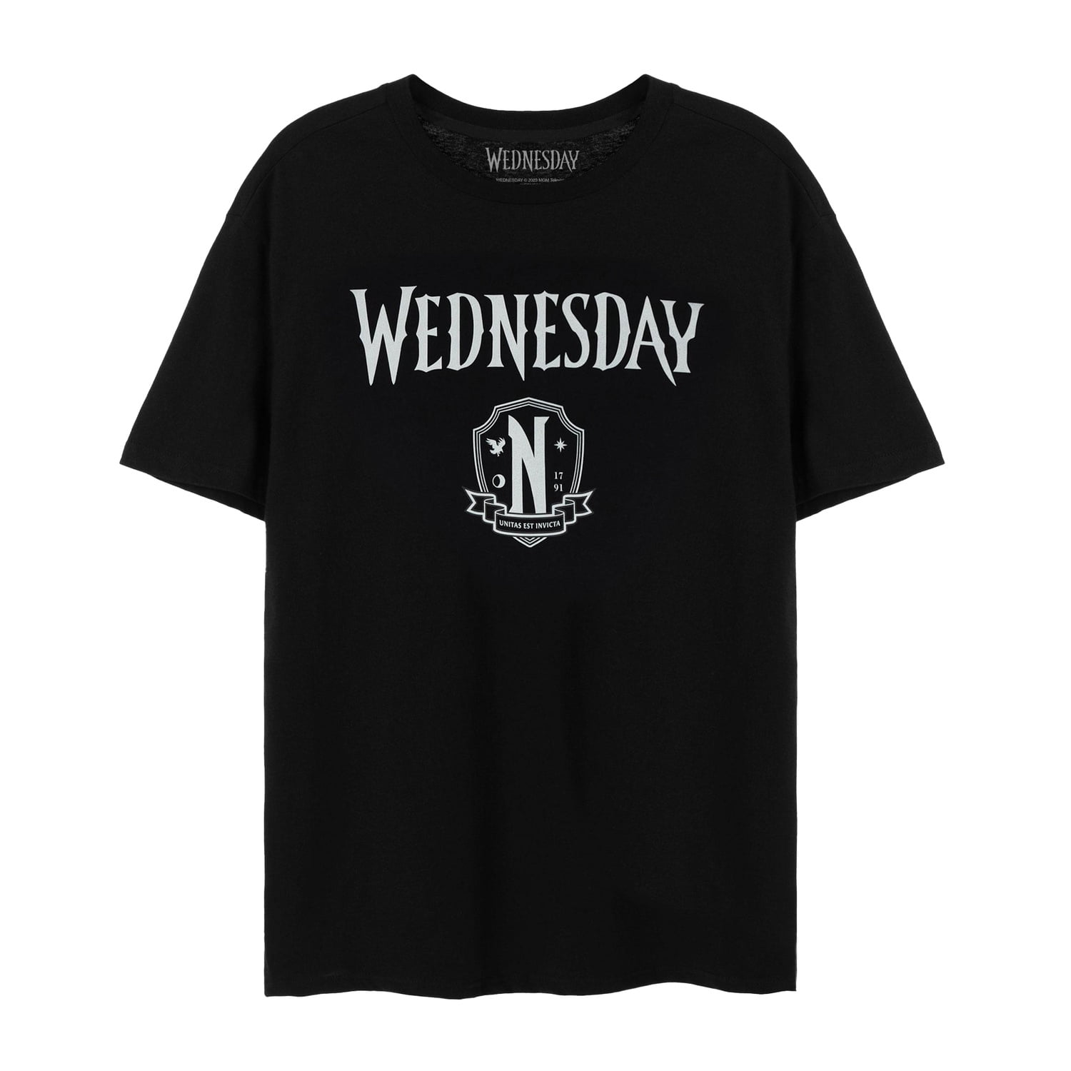 Wednesday Womens Crest Logo T-Shirt - Walmart.com