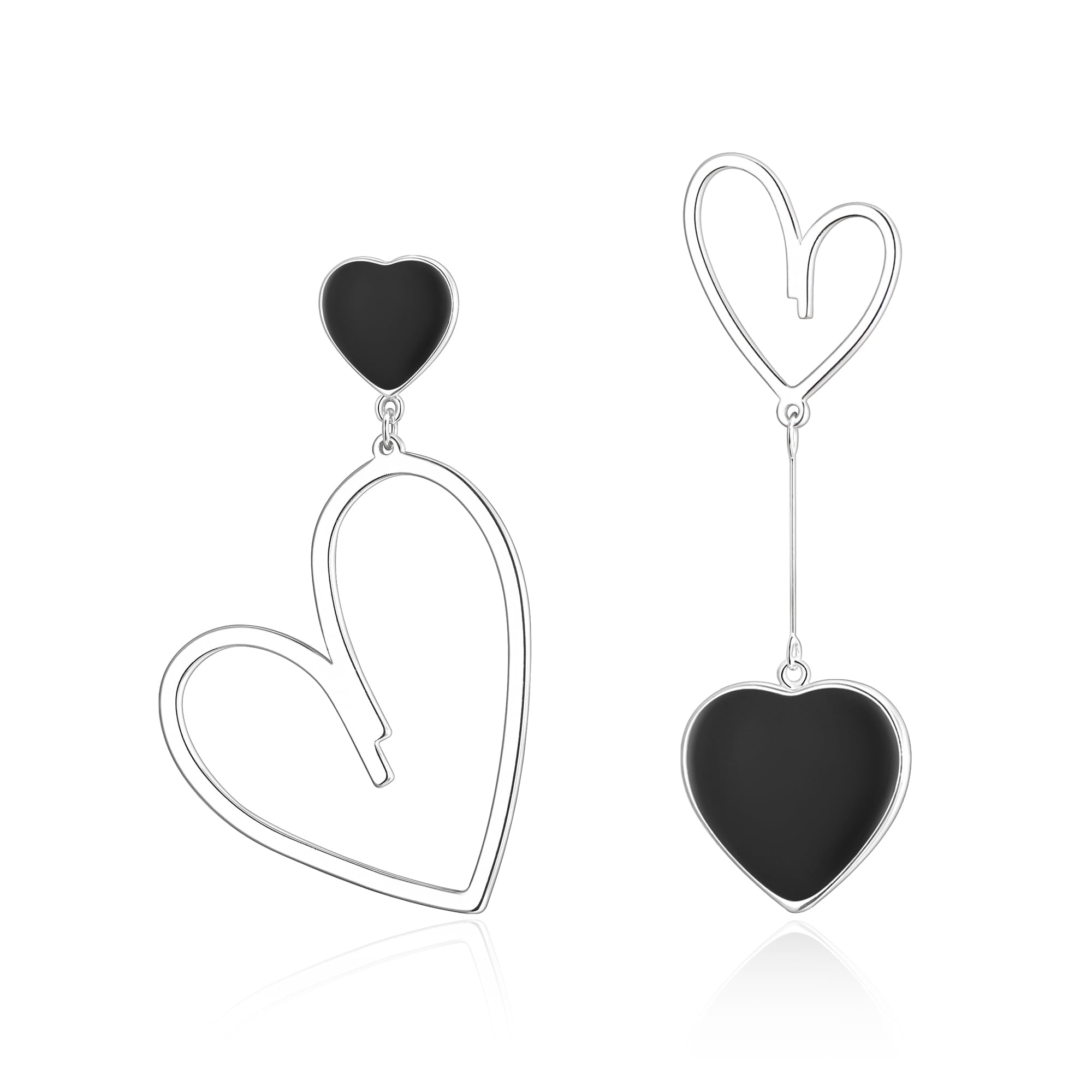 Wedure Mismatched Love Statement Dangle Drop Earrings for Women, Queen ...