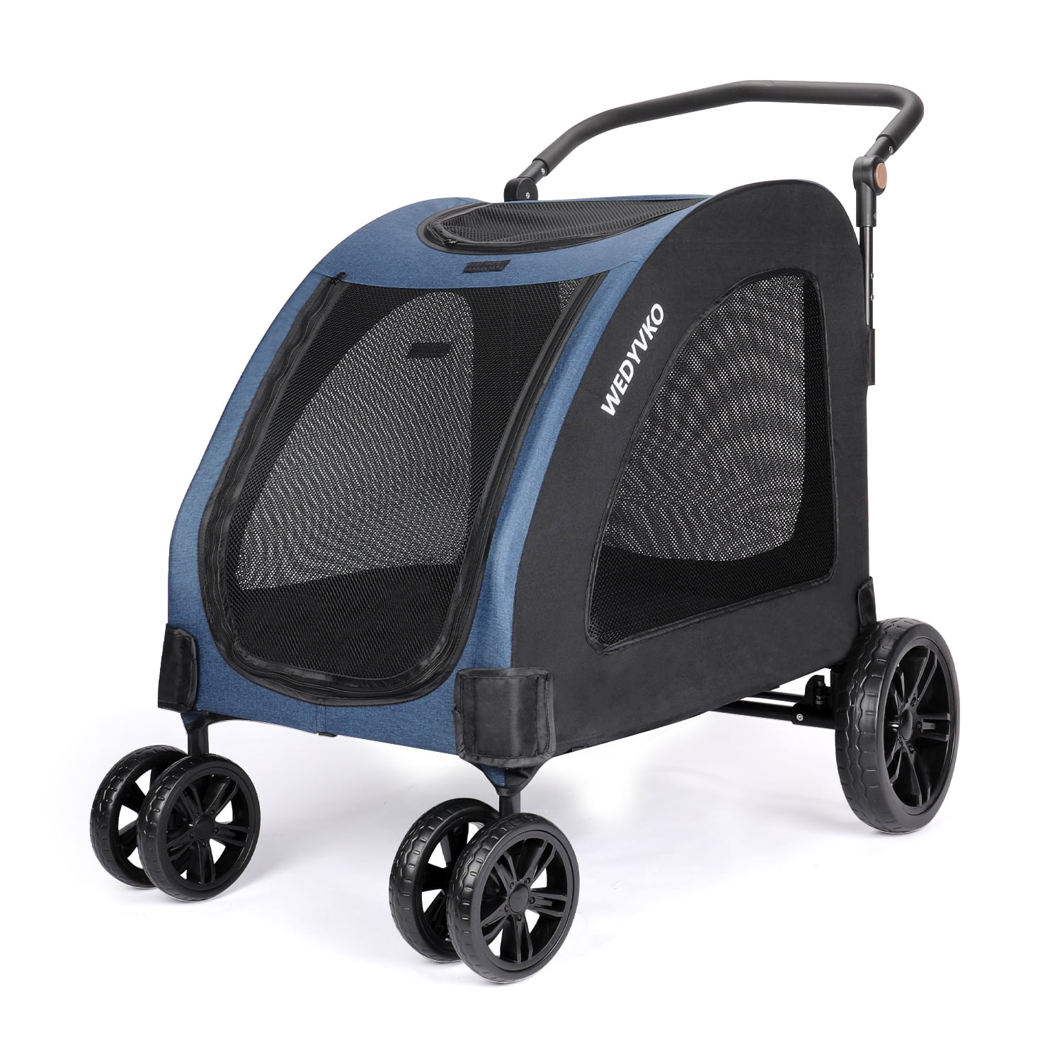 Wedyvko Dog Stroller for Medium Large Dogs - Foldable Jogger 4 Wheels ...