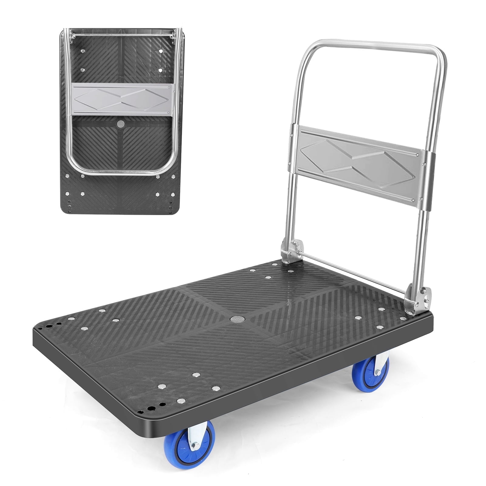Wedyvko Platform Cart Moving Dolly Push Hand Folding Truck 660lbs ...