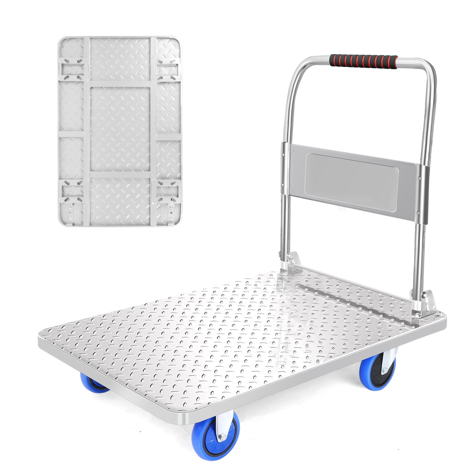 Wedyvko Platform Cart Moving Dolly Push Hand Folding Truck 860lbs ...