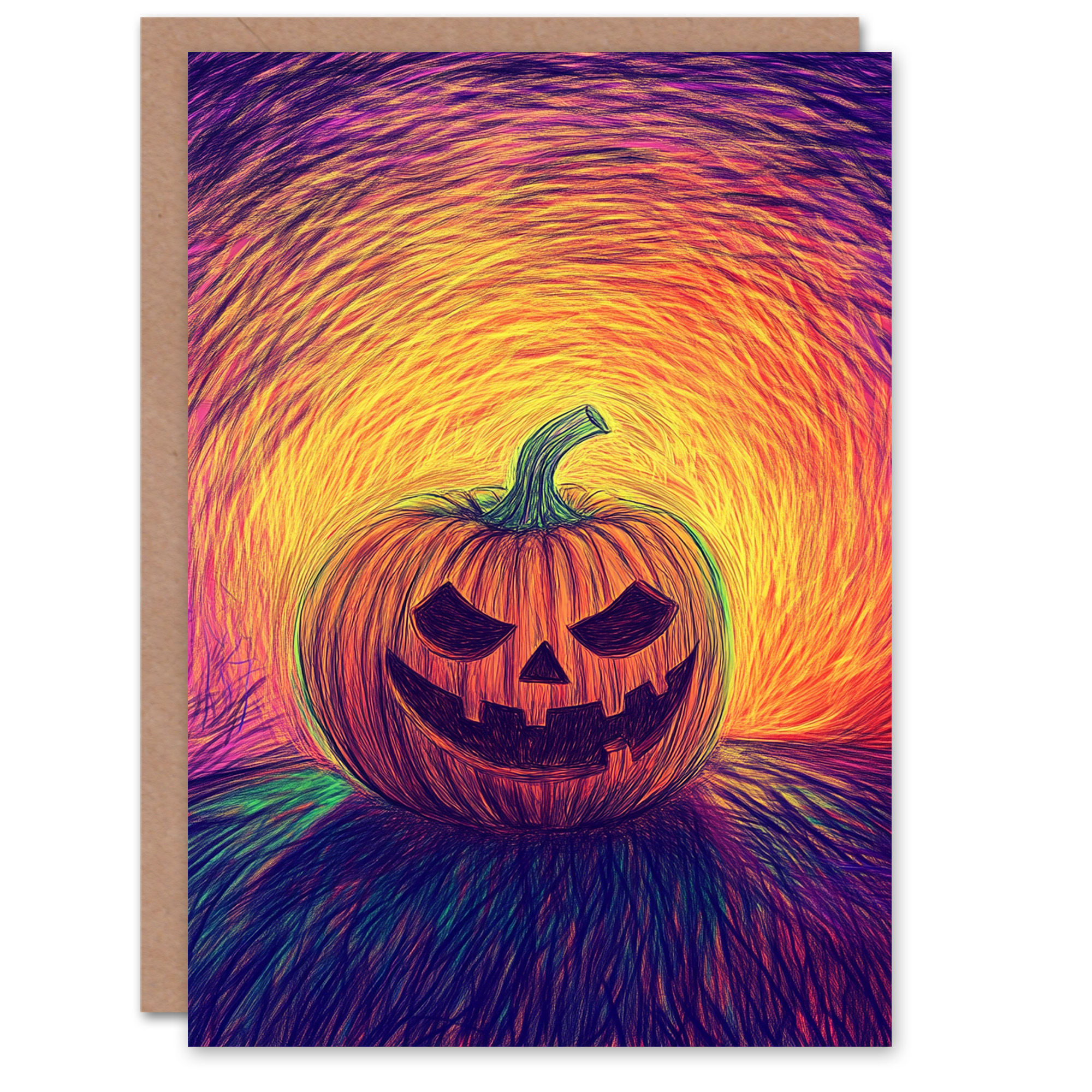 Wee Blue Coo Evil Fun Carved Pumpkin Face Trick or Treat Haunted Scary ...