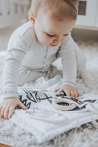 Wee Gallery Woodland Activity Pad Organic Baby Play Mat with Sensory ...