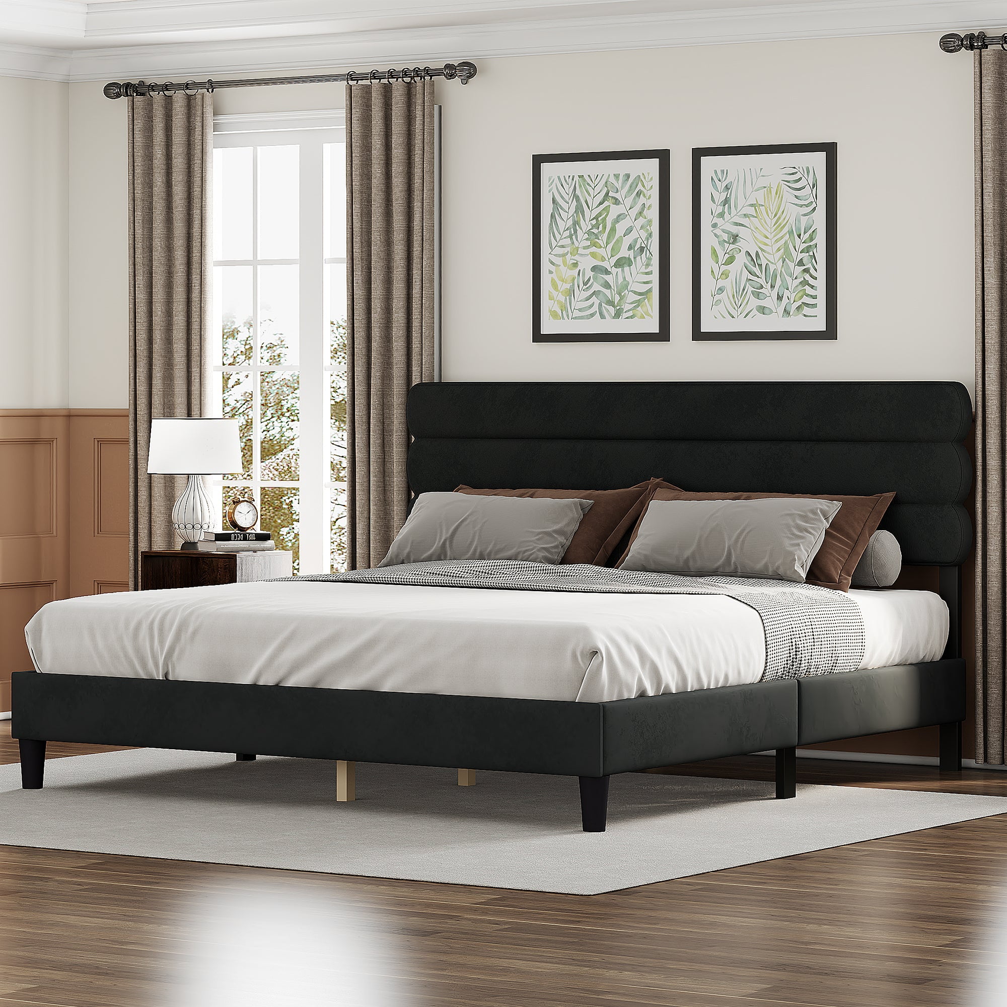 Wee King Size Bed Frame - Dark Gray - Walmart.com