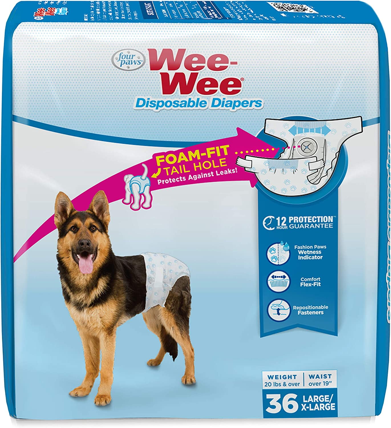 Wee-Wee Super Absorbent Disposable Adjustable Dog Potty Training ...