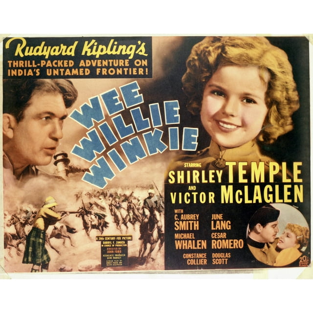 Wee Willie Winkle Featuring Shirley Temple, Victor Mclaglen 24x36 Movie ...