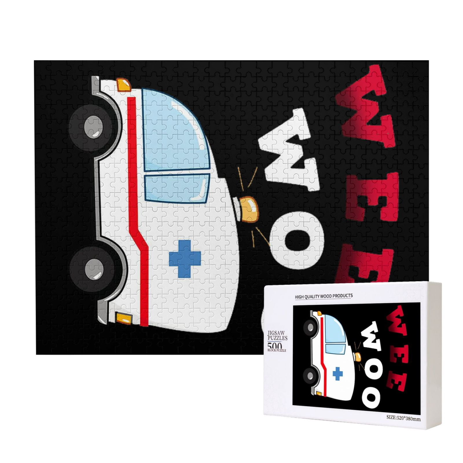 Wee Woo Ambulance Amr Funny EMS EMT Jigsaw Puzzle 500 Pieces for Adults ...