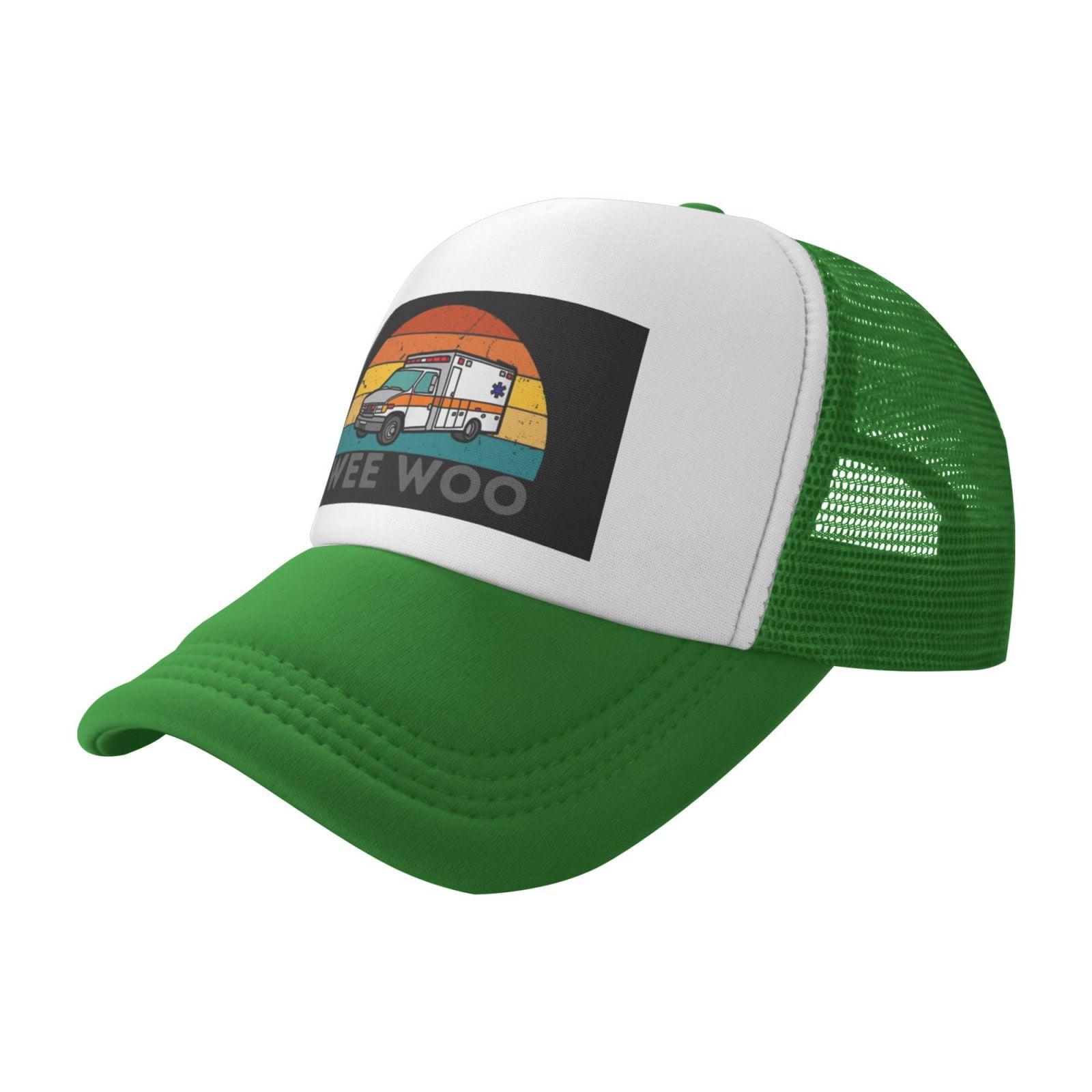Wee Woo Ambulance Amr Funny Ems Emt Trucker Hat Unisex Sports Baseball ...