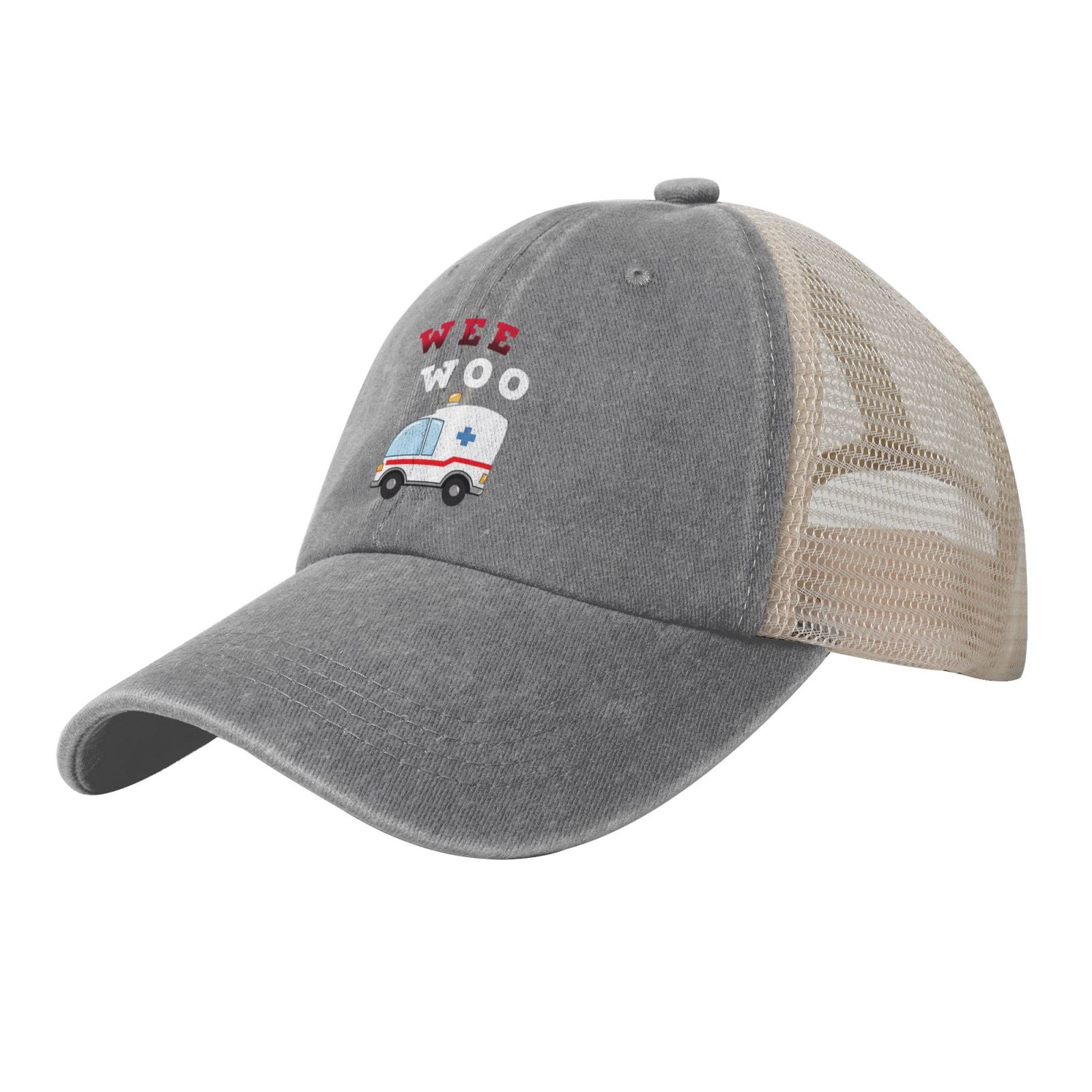 Wee Woo Ambulance Amr Funny Ems Emt Womens Mens Hat Adjustable Athletic ...