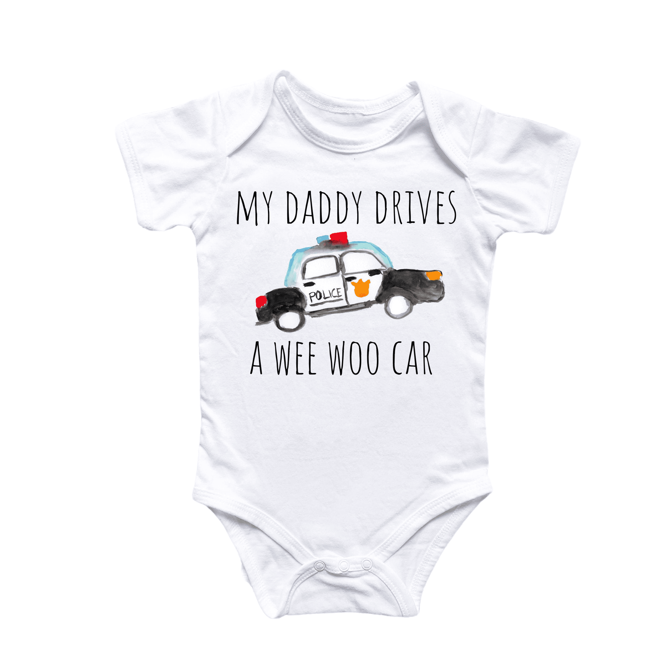 Wee Woo Car Police - Baby Boy Girl Clothes Infant Bodysuit Funny Cute ...