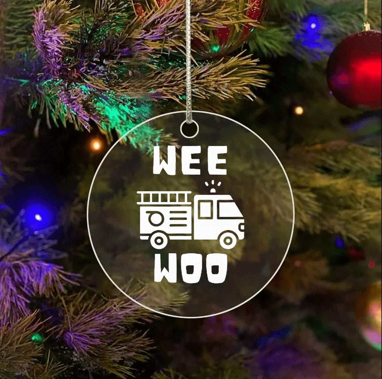 Wee Woo Fire Truck Firefighter Emergency Response Siren Ornament, Home ...