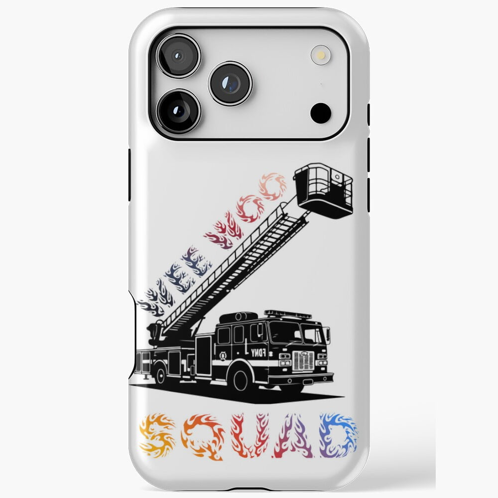 Wee Woo Squad Fire Engine Illustration iPhone Case 17 to 11 Pro Max ...