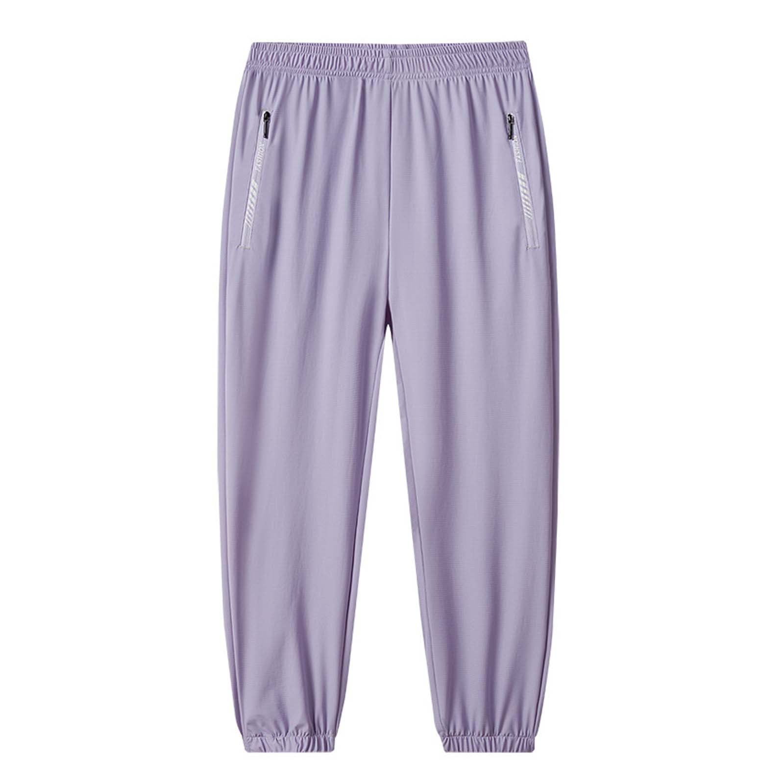 WeeBloom Sweatpants For Girls Lightweight With Zipper Pockets Sports ...