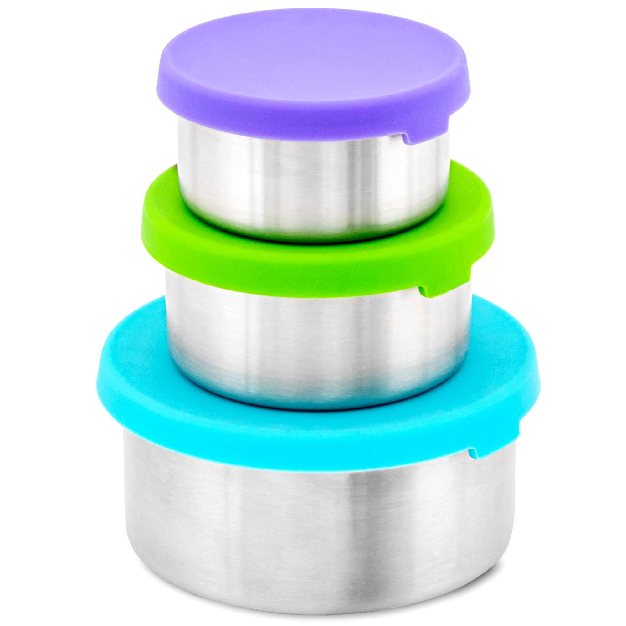 WeeSprout Stainless Steel Food Storage Containers, Leakproof Silicone ...