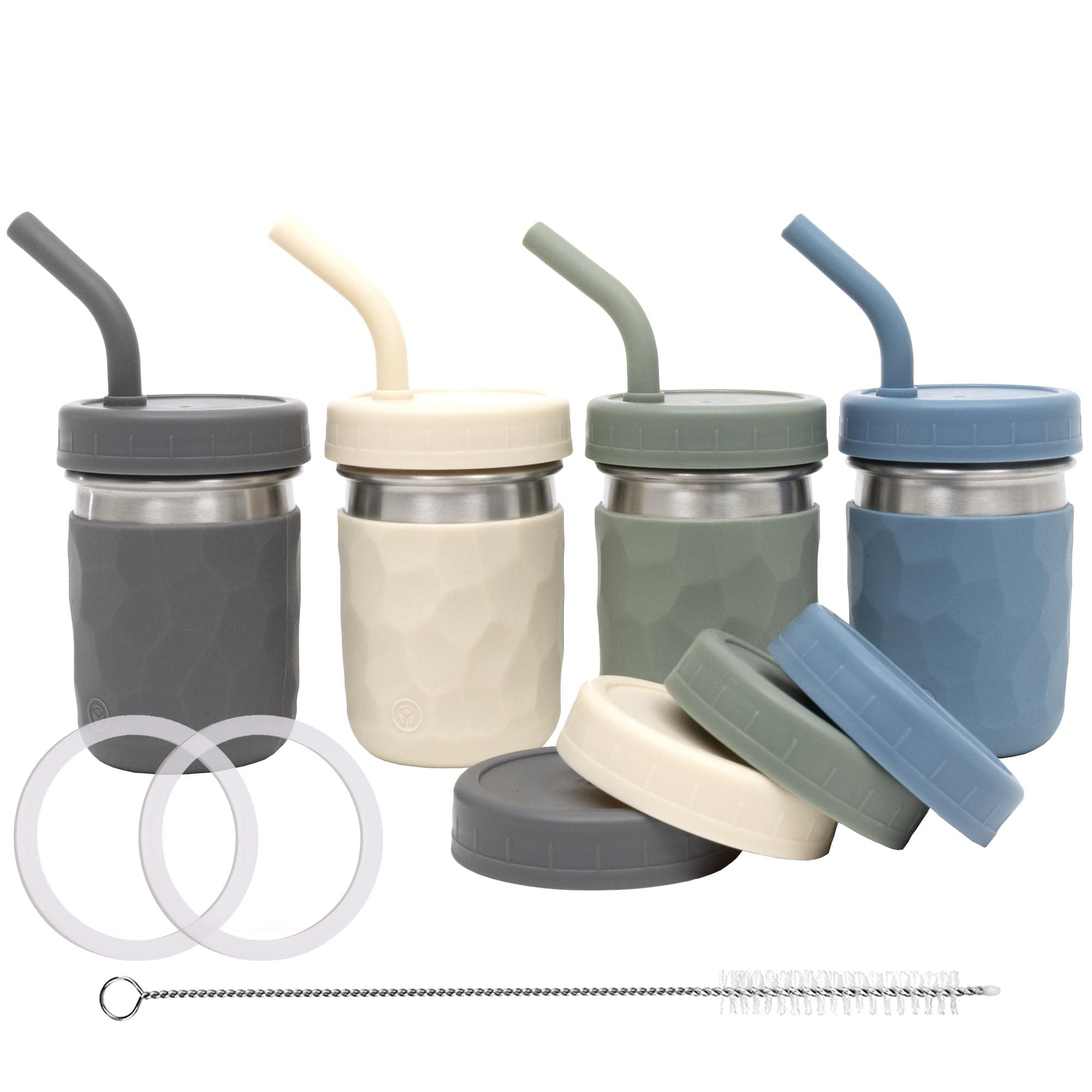 WeeSprout 2-in-1 Drinking Cups for Kids, Durable Stainless Steel ...